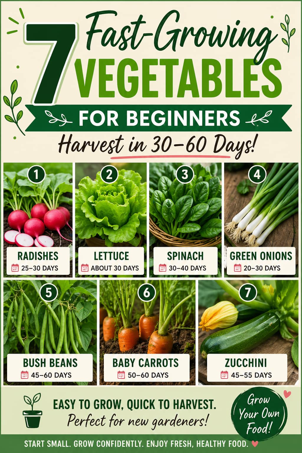 7 Fast-Growing Vegetables for Beginners (Harvest in 30–60 Days) - Grow ...